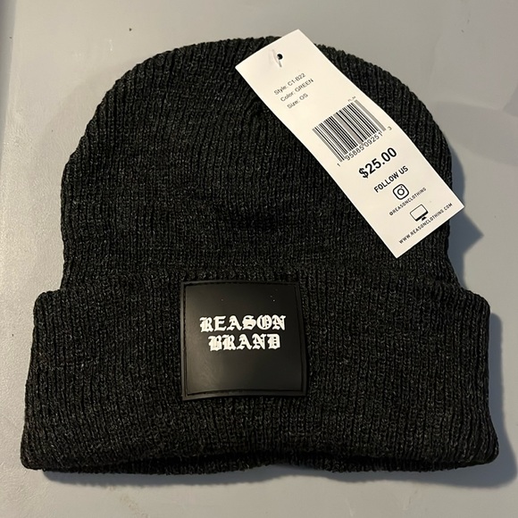 Reason | Accessories | Reason Brand Logo Beanie Hat | Poshmark